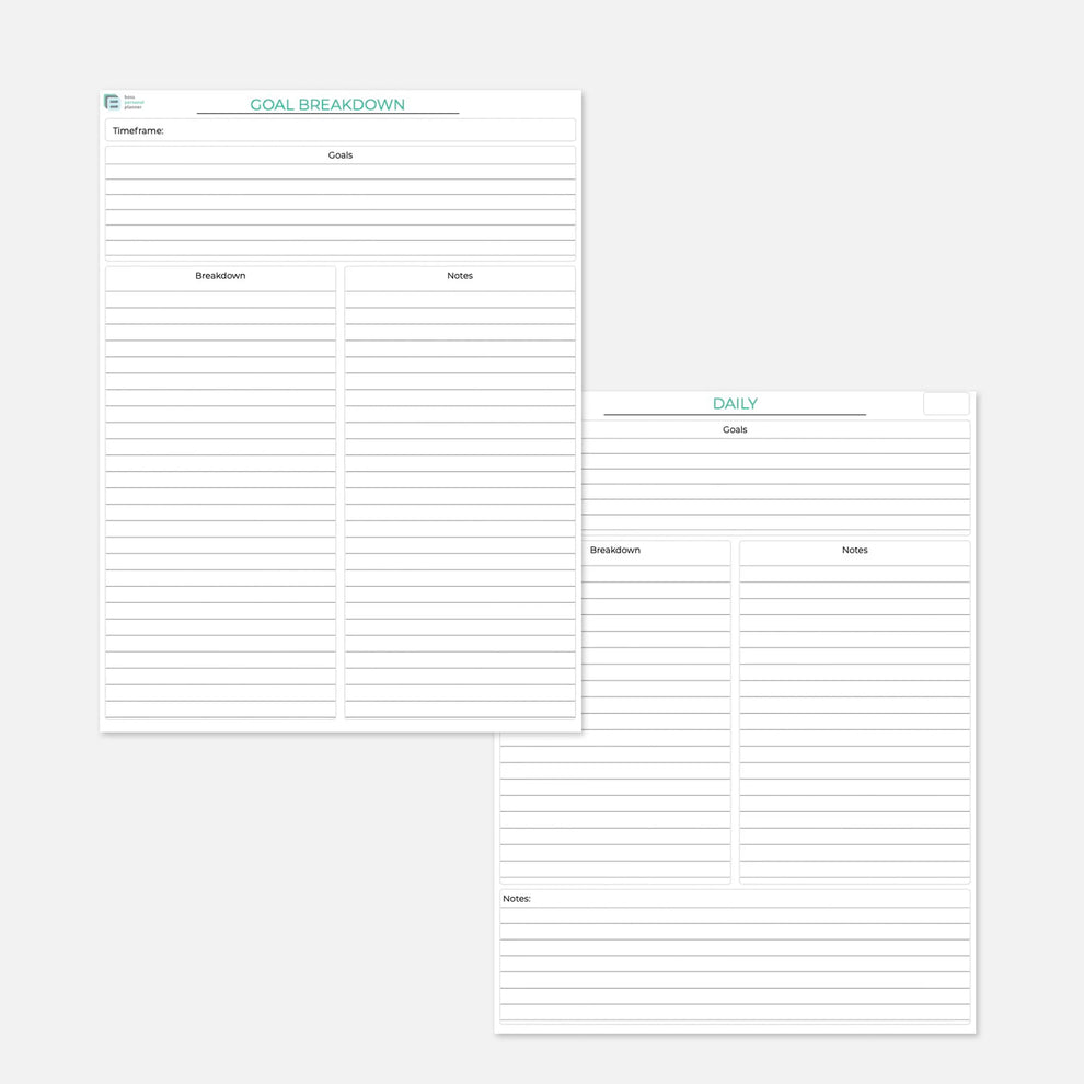 Printable 100 Day Planner PDF Templates - Download & Print Instantly ...