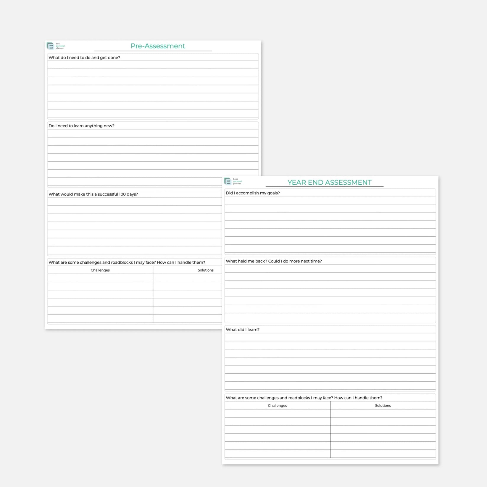 Printable 100 Day Planner PDF Templates - Download & Print Instantly ...