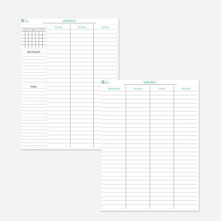 Printable 100 Day Planner PDF Templates - Download & Print Instantly ...
