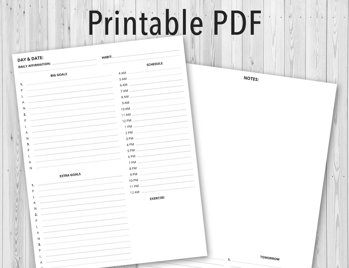 Printable Personal Planner PDF Template - Best Page Layouts - Download ...