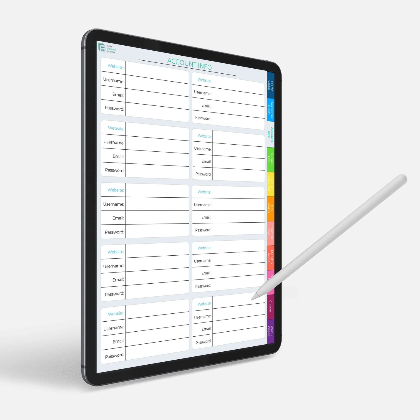 Digital Student Planner - PDF planning template for Goodnotes + iPad ...