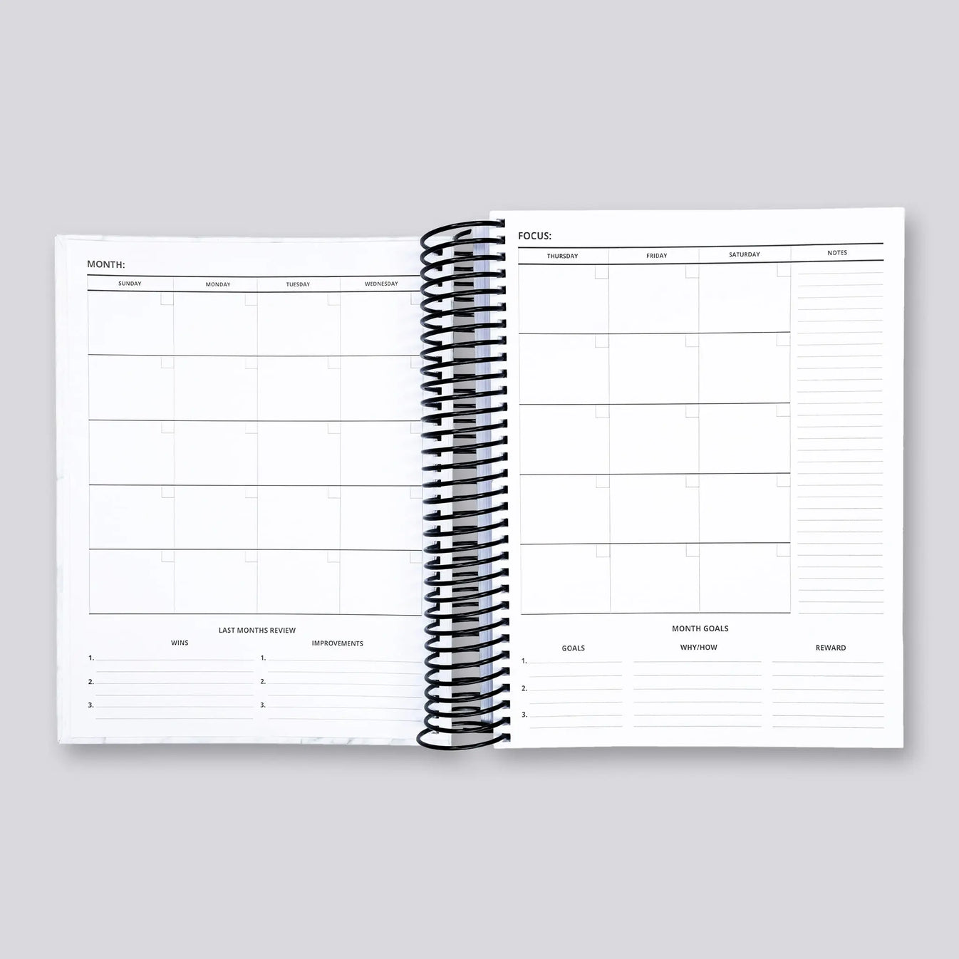 Compact Undated Daily Planner - Goal Setting Planner – Boss Personal ...