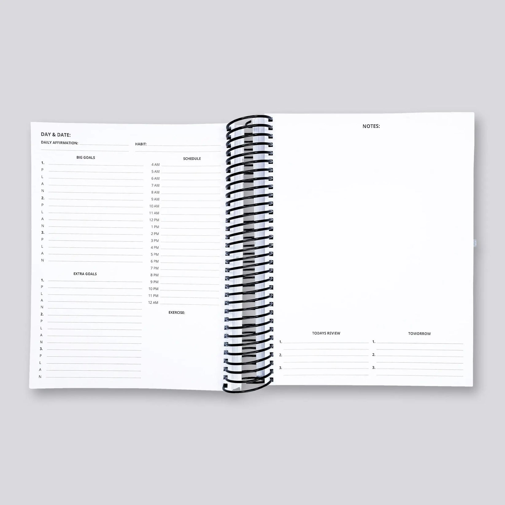 Compact Undated Daily Planner - Goal Setting Planner – Boss Personal ...
